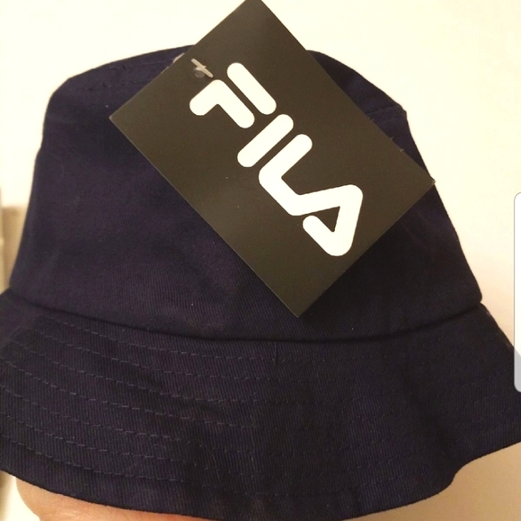 Fila | Accessories | Fila Embroidered Bucket Hat Navy Blue Logo | Poshmark